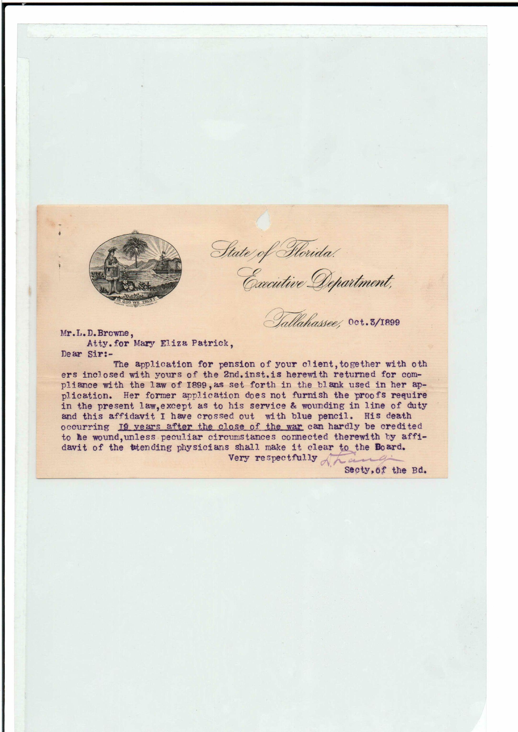 Florida Memory • PATRICK, Archibald