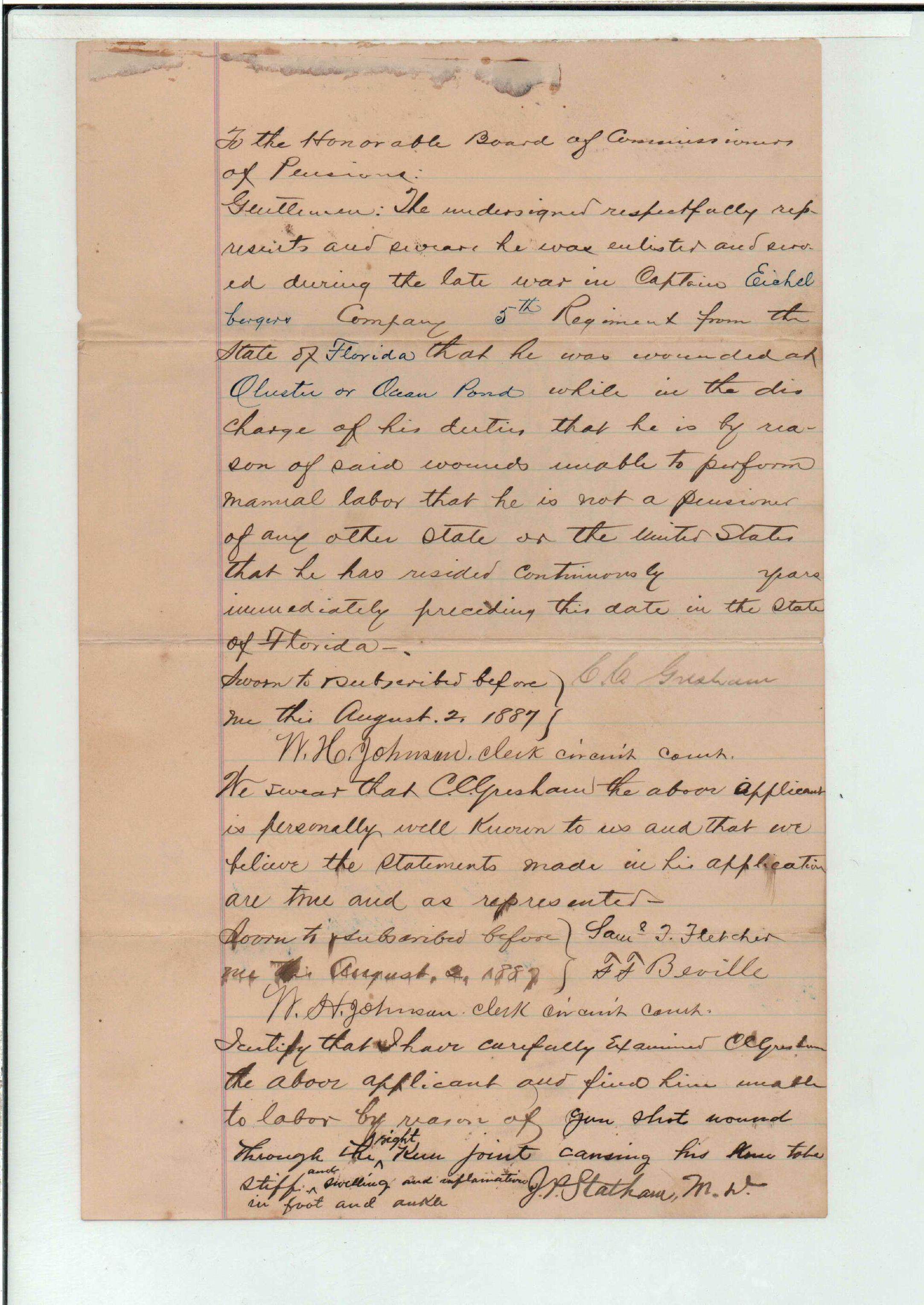 Florida Memory • GRESHAM, Christopher Columbus