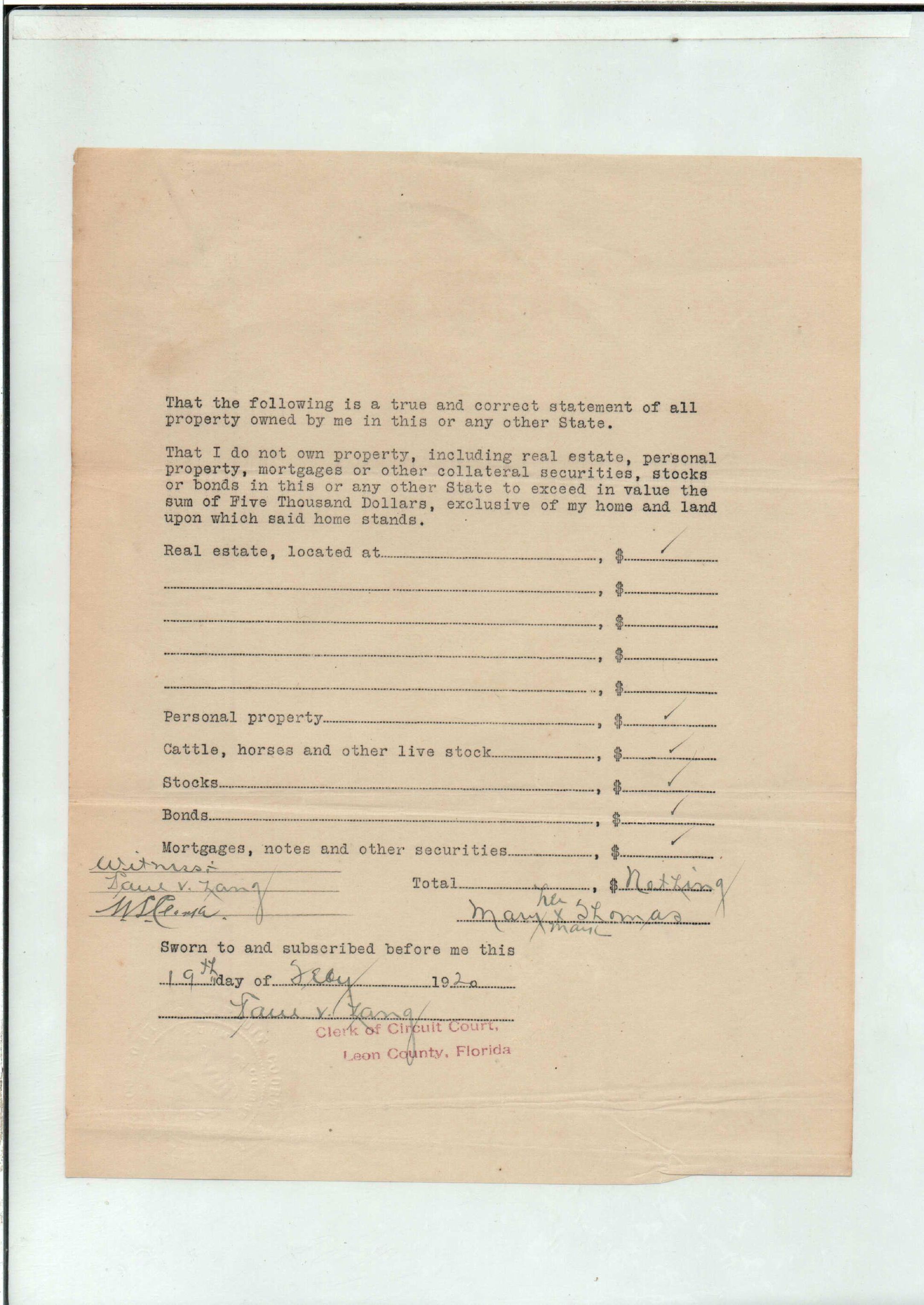Florida Memory • THOMAS, William Henry