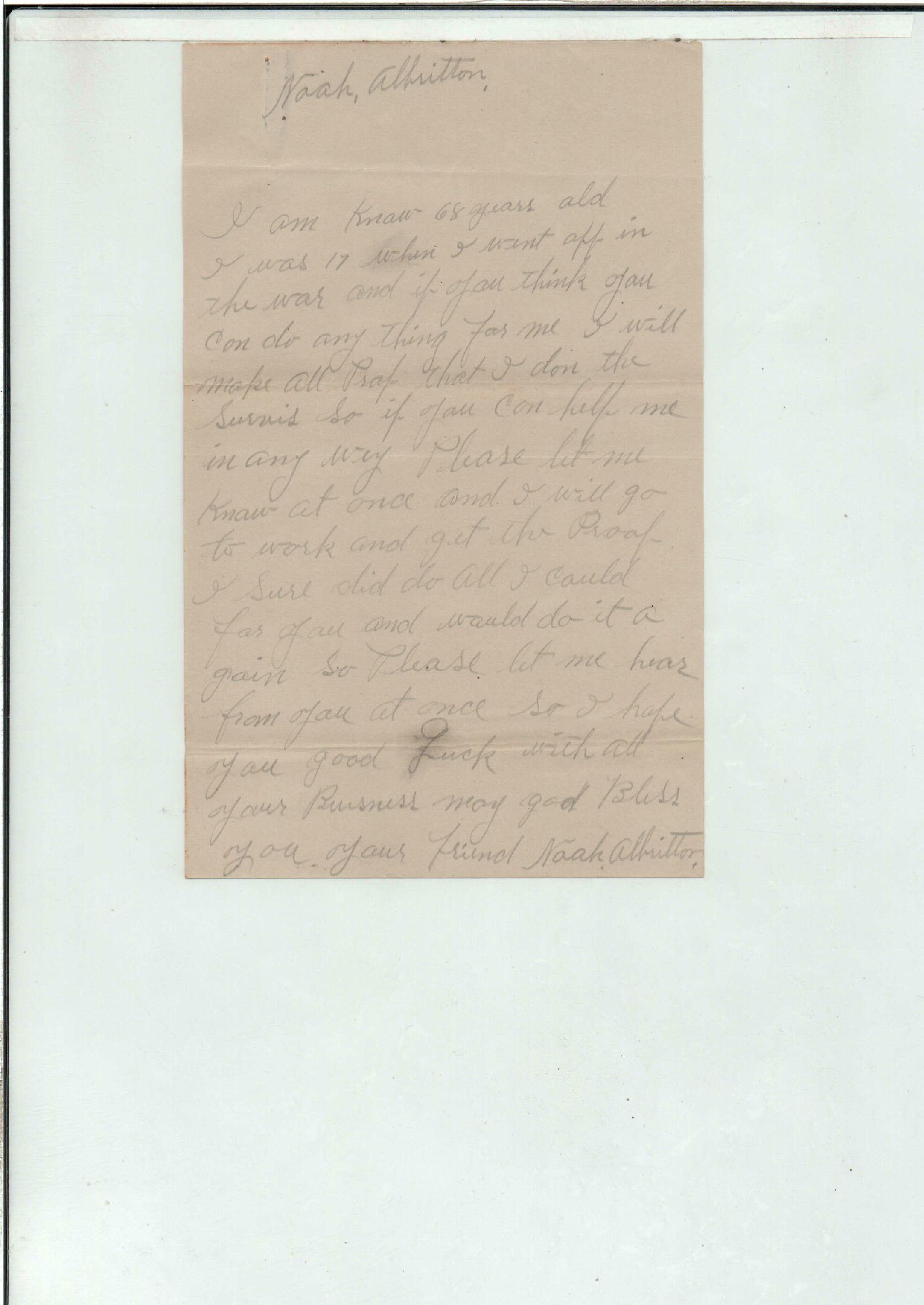 Florida Memory • ALBRITTON, Noah
