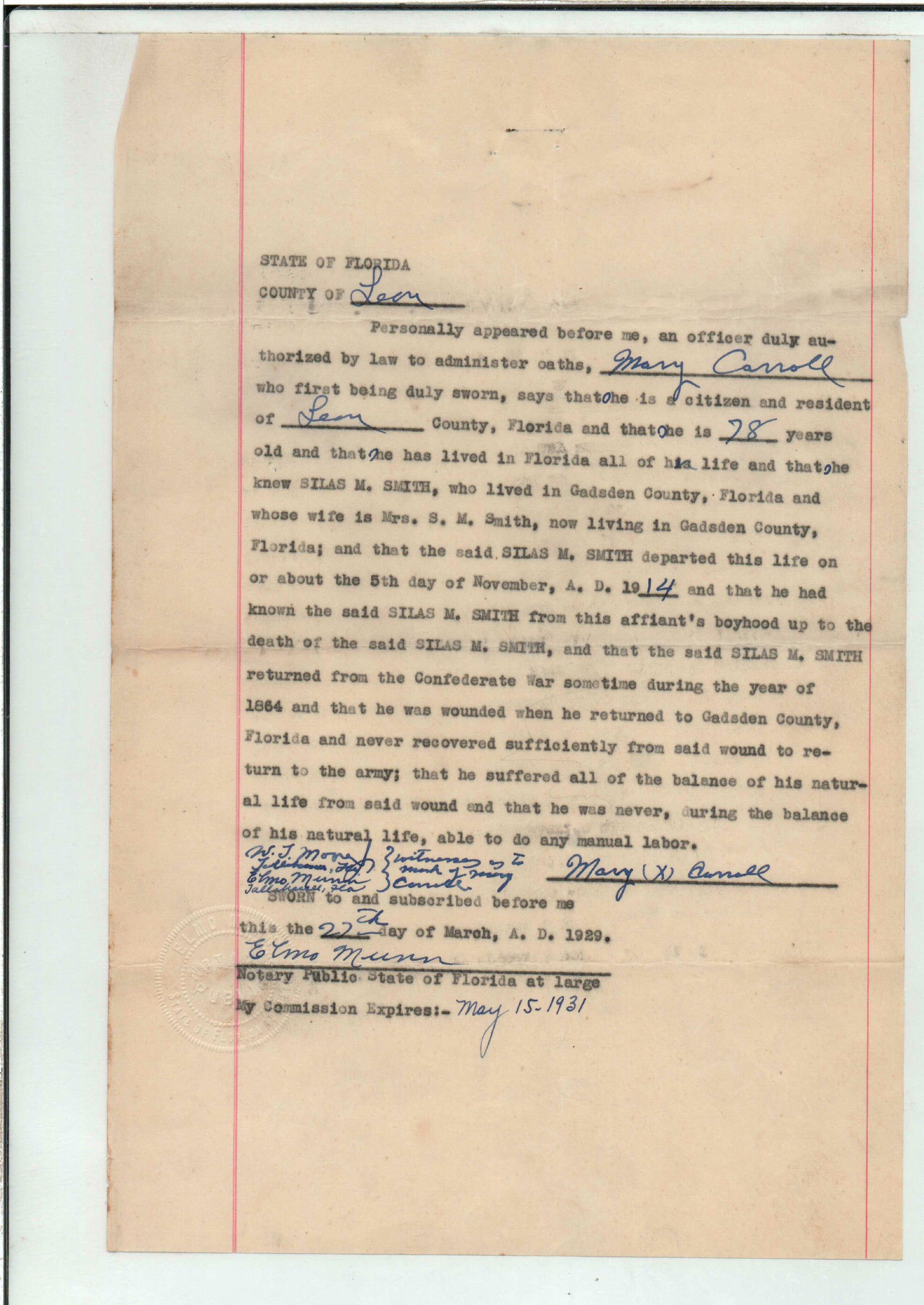 Florida Memory • SMITH, Silas M.