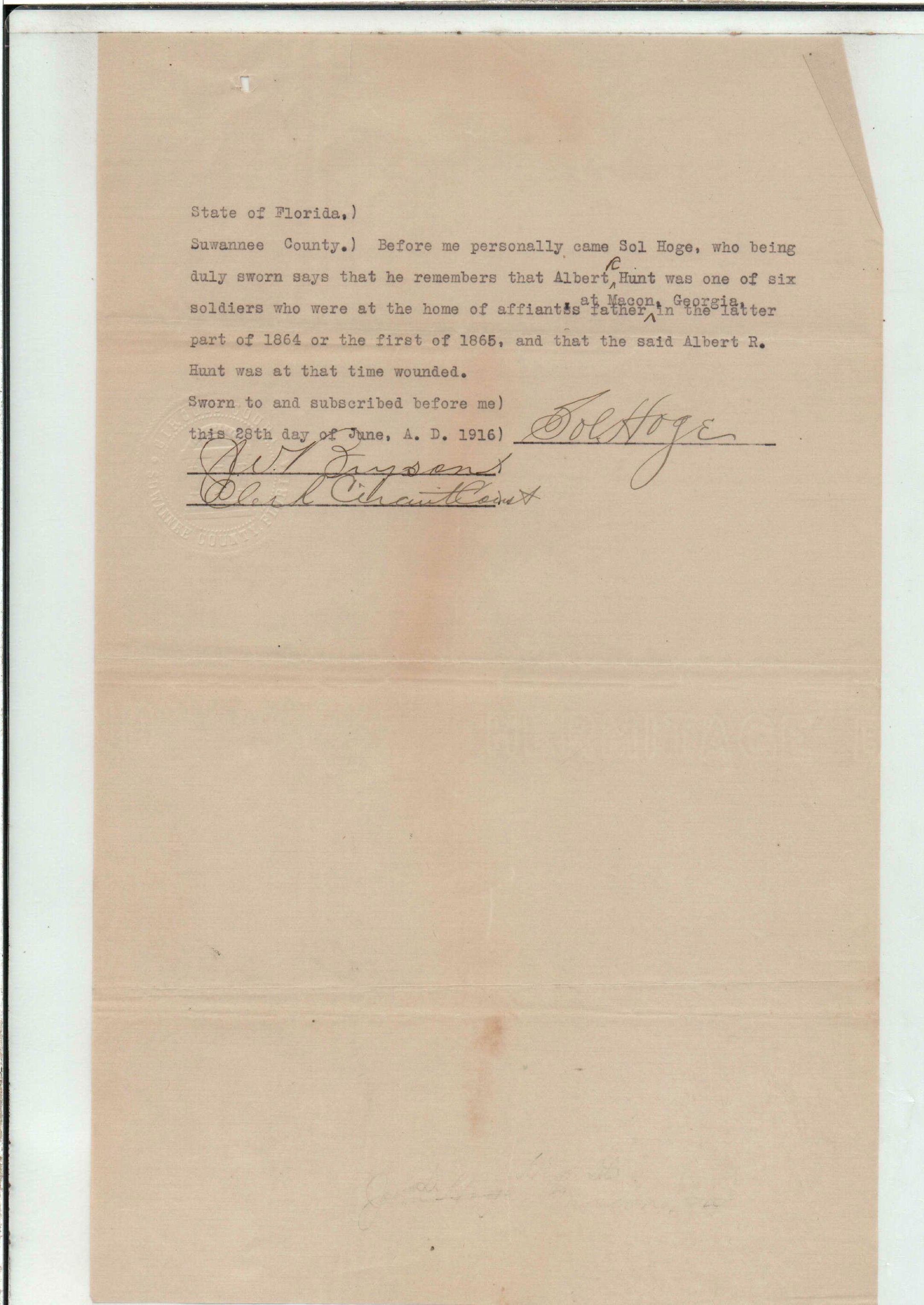 Florida Memory • HUNT, Albert R.