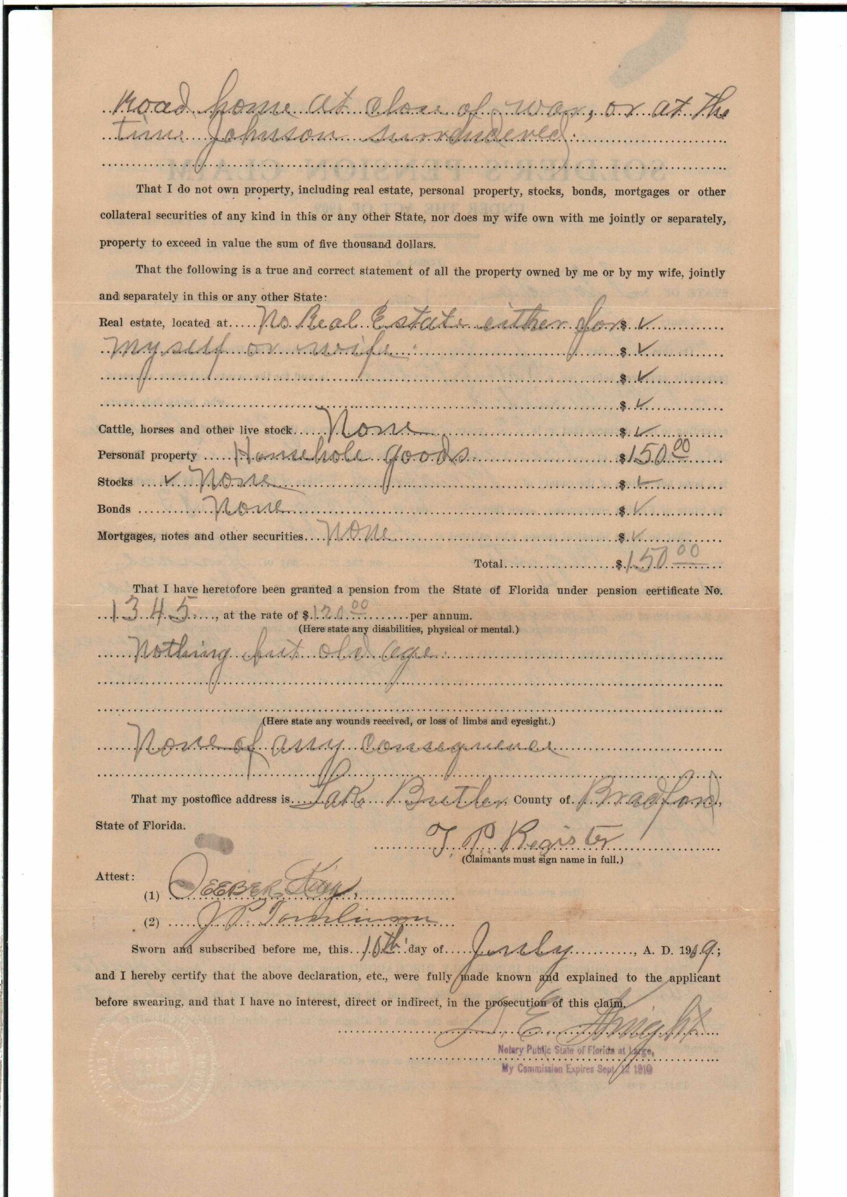 Florida Memory • REGISTER, Thomas P.