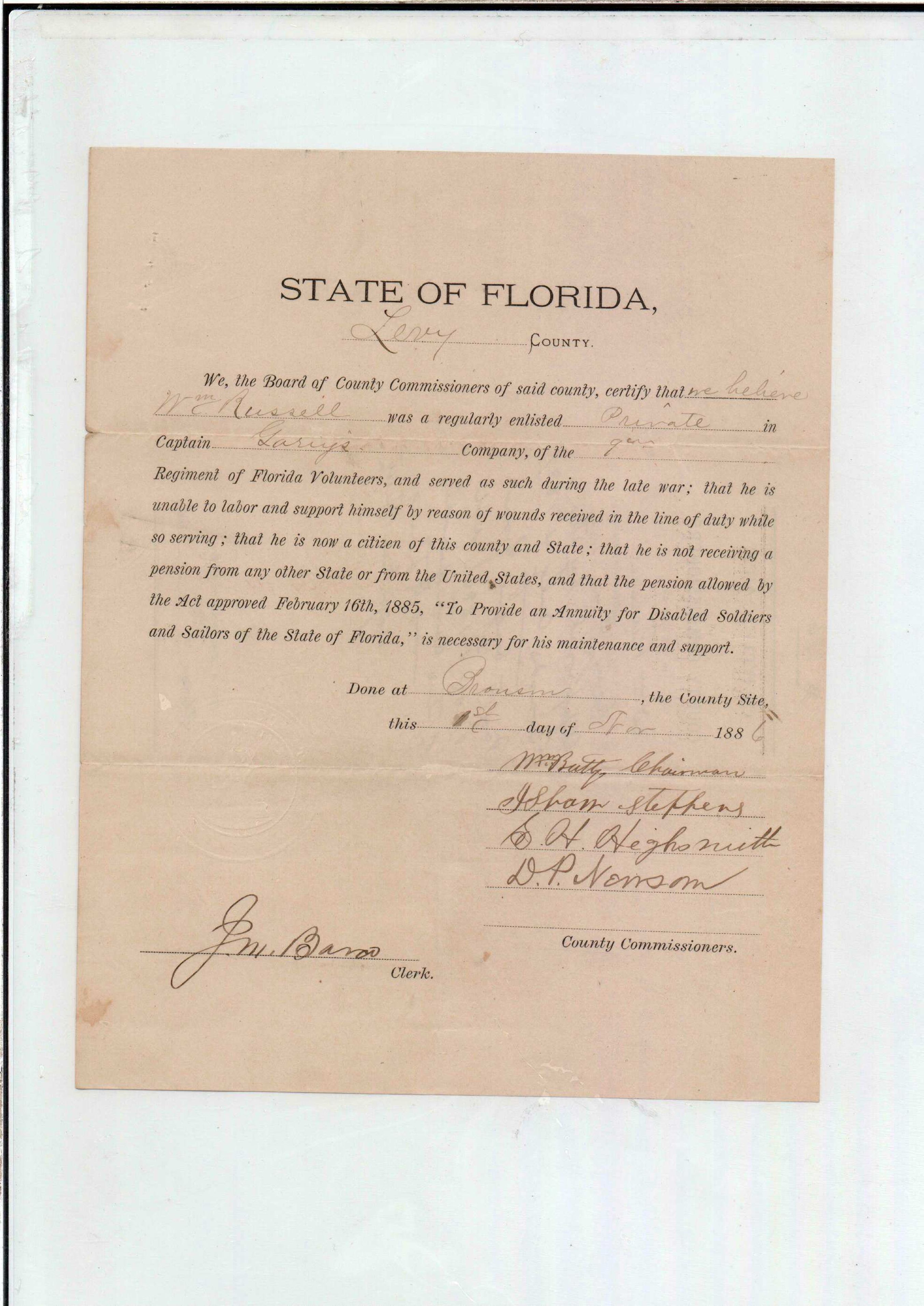 Florida Memory • RUSSELL, William