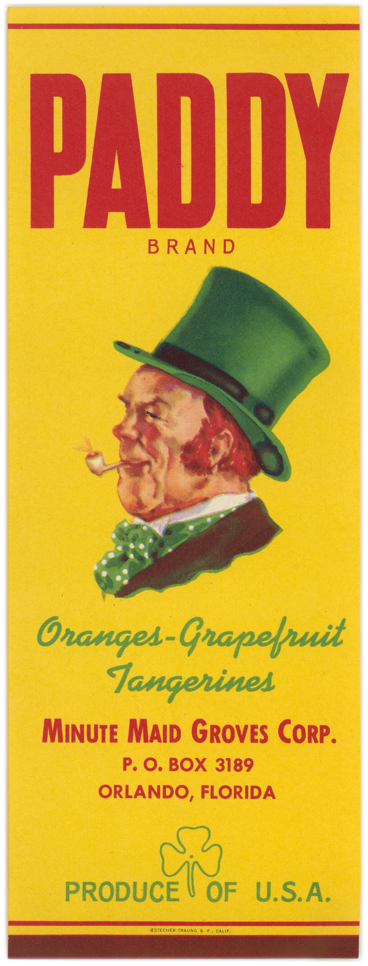 Florida Memory • Paddy Brand Citrus Label