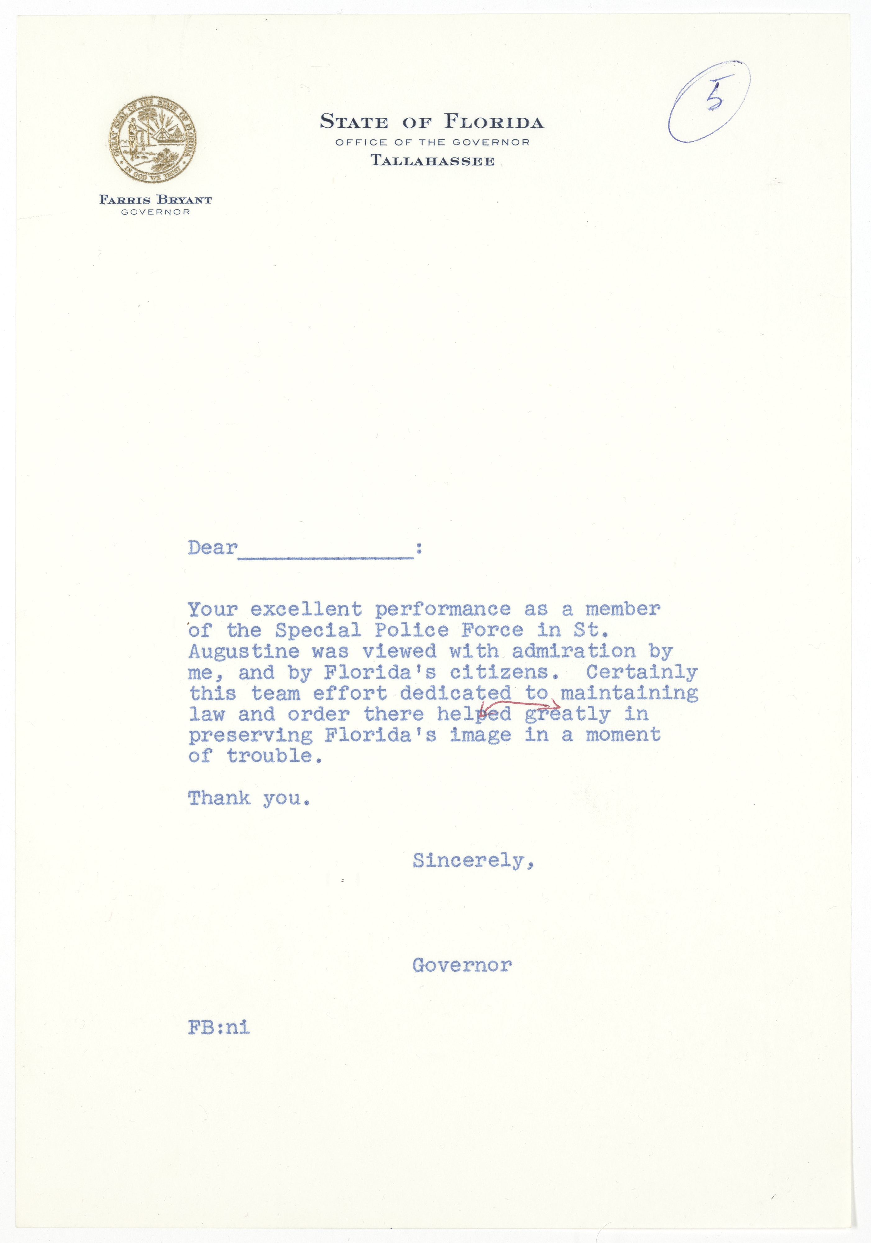 Florida Memory • Drafts and Notes for Form Letters to Be Sent to Law ...