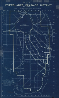 Florida Memory - Map of Everglades Drainage District, 1914