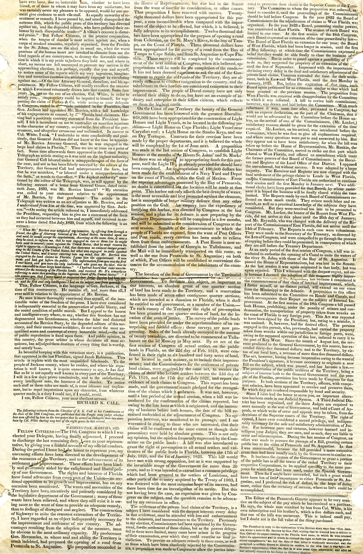 Florida Memory • Three items. 1)Newspaper article regarding Junius. 2 ...