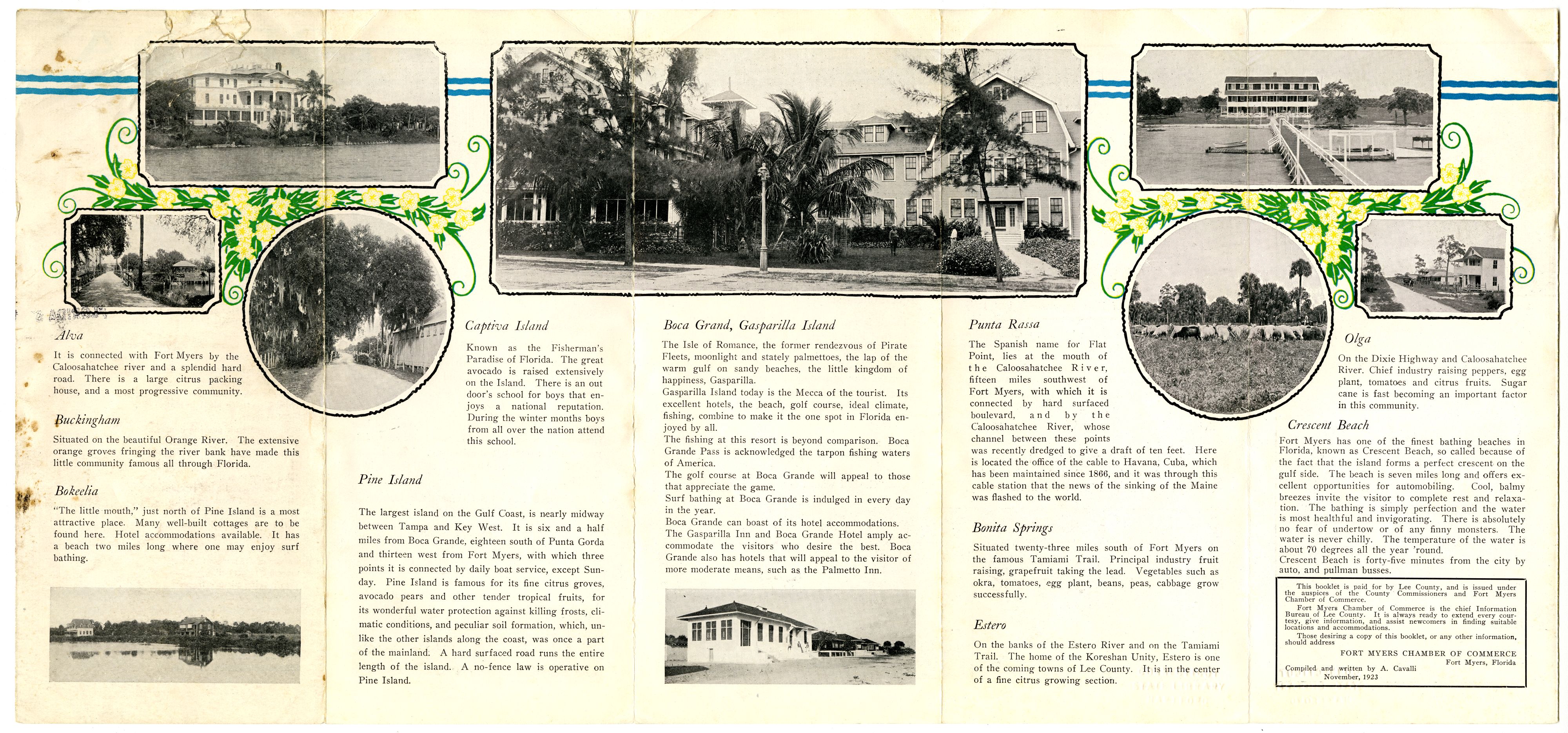 Florida Memory • Brochure, Fort Myers and Lee County, Florida: The City ...