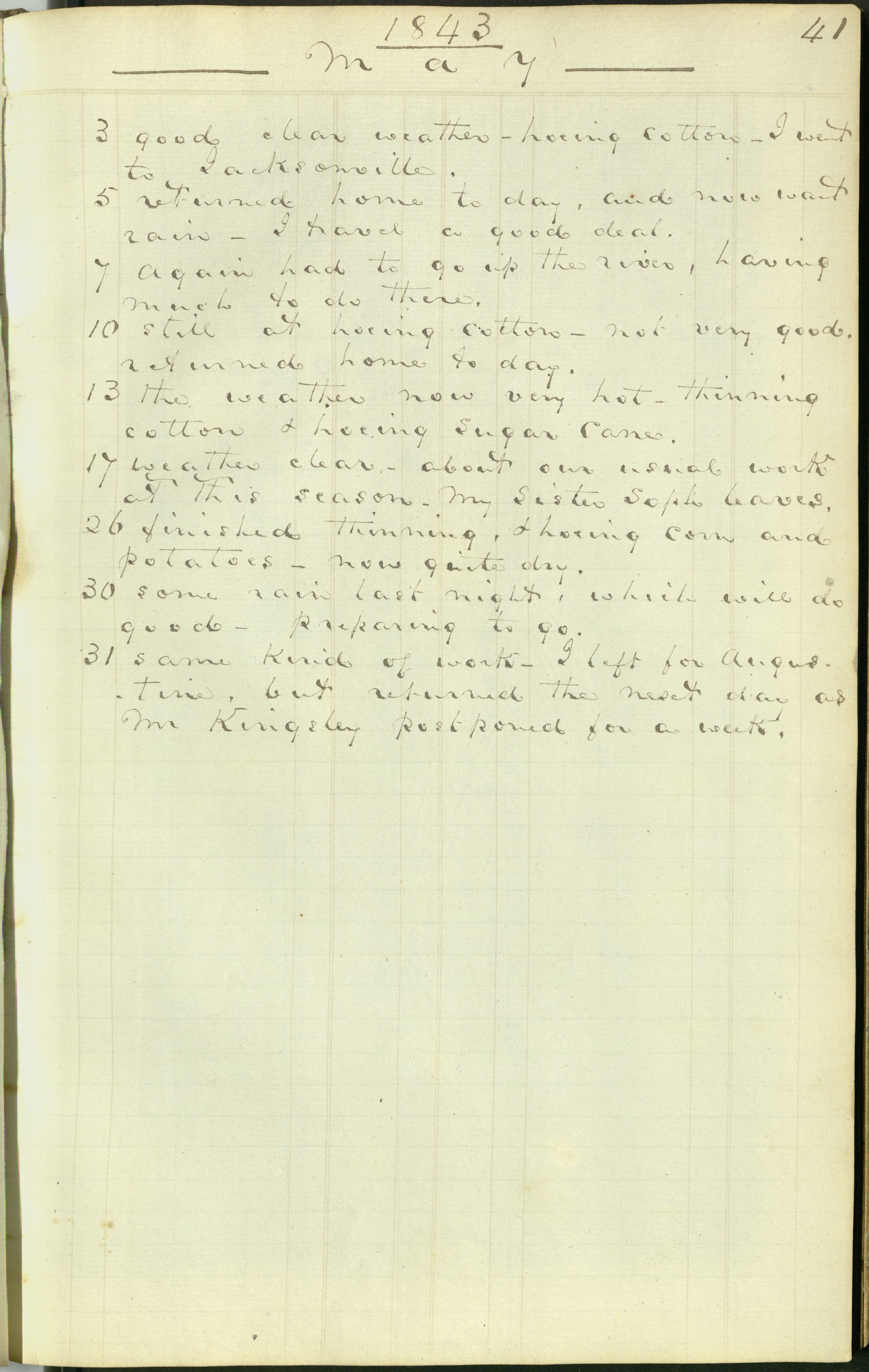 Florida Memory • Kingsley Beatty Gibbs Journal, 1858