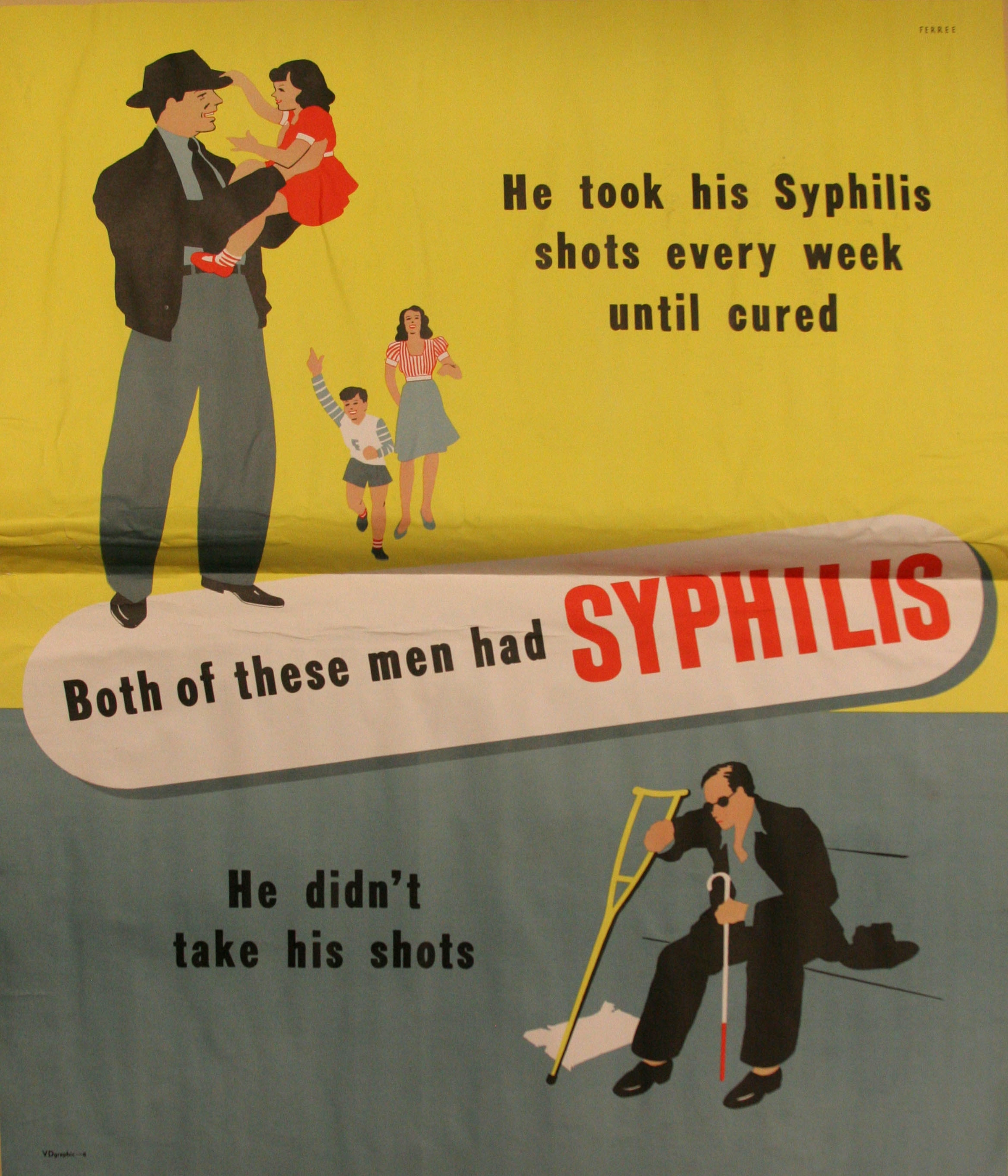 Florida Memory • Health Poster "Both of These Men Had Syphilis," ca. 1942