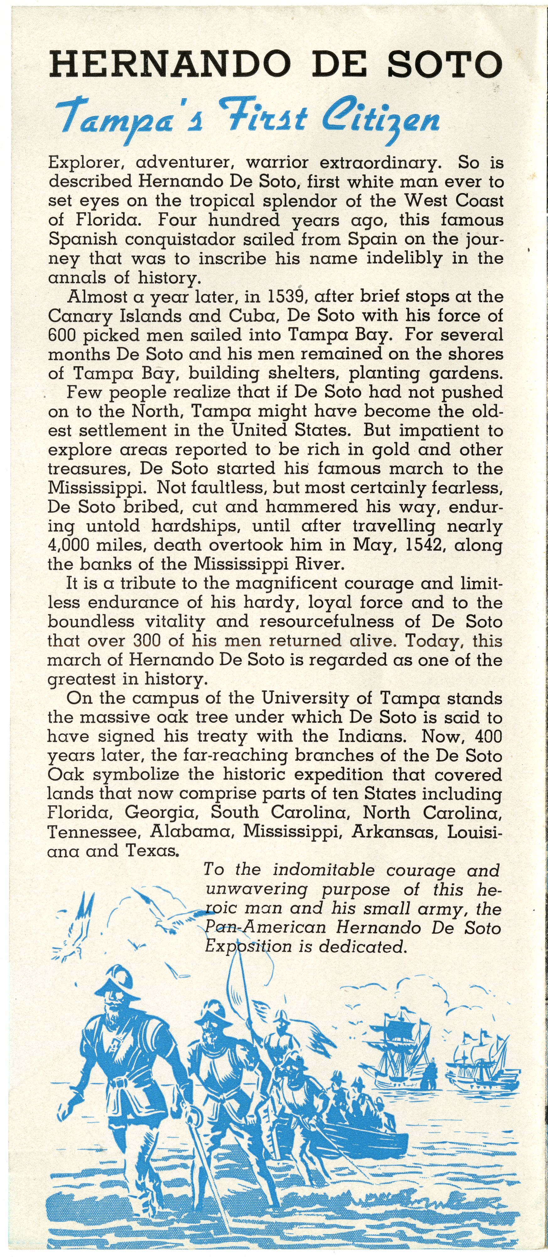 Florida Memory • Pan American Hernando de Soto Exposition Brochure, 1939