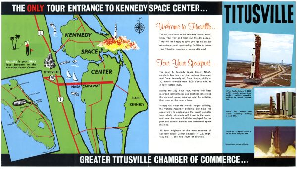 Florida Memory • Brochure - Tour Kennedy Space Center at Titusville, ca ...