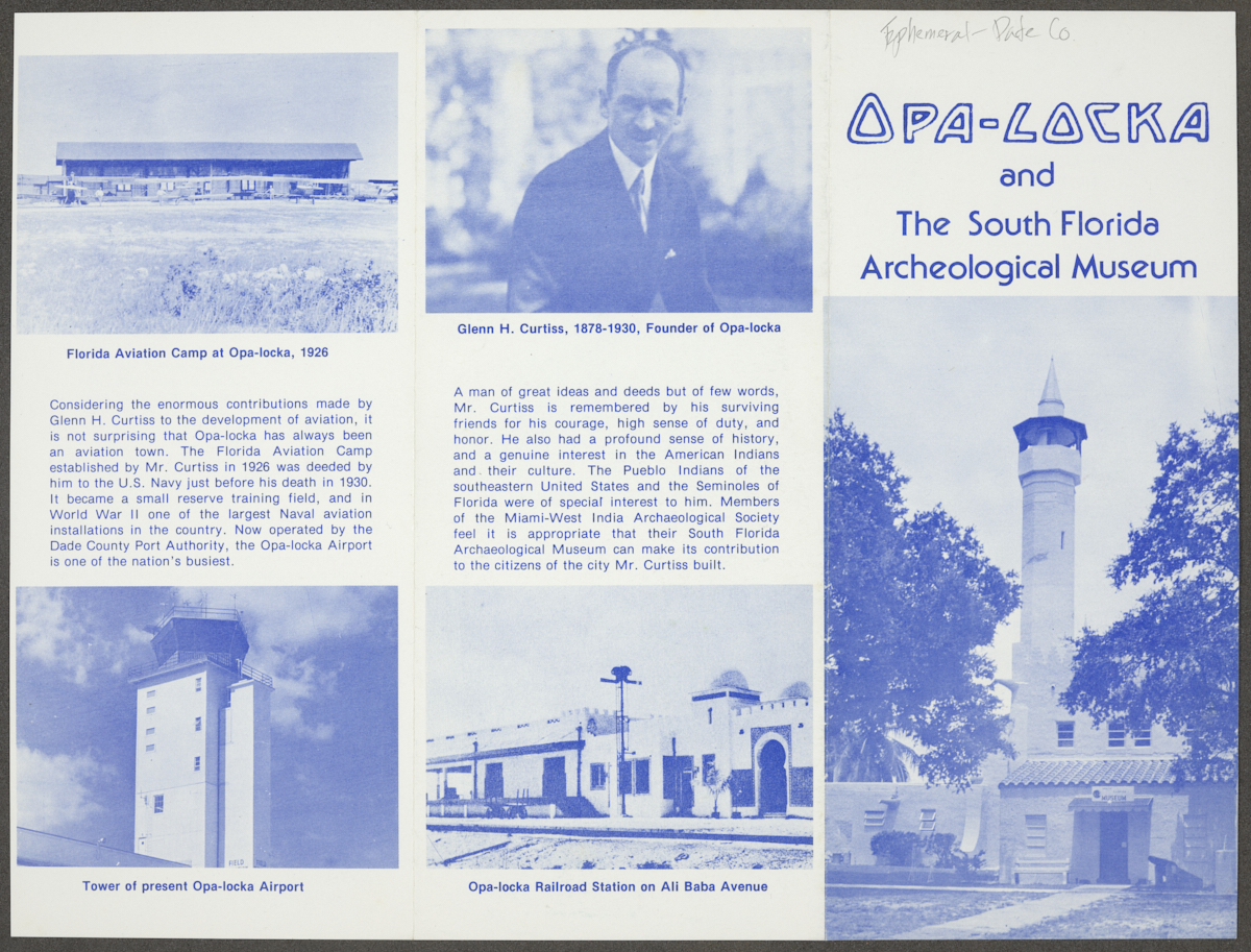 Florida Memory • Brochure for Opa-Locka and The South Florida ...