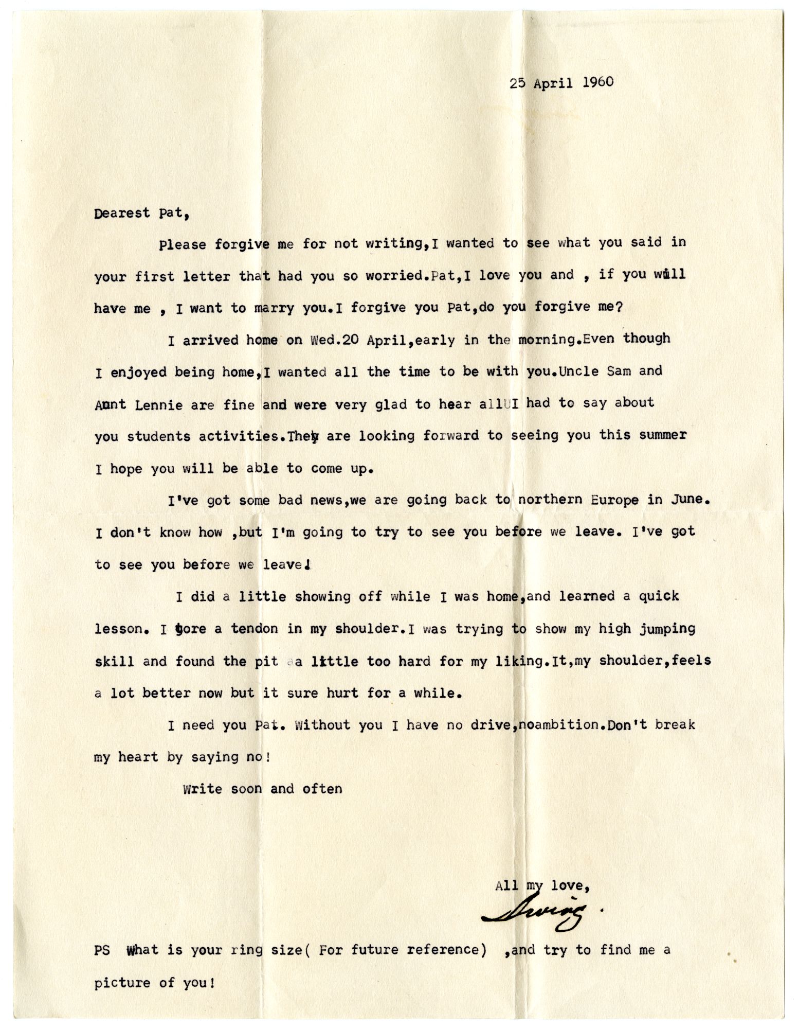 Florida Memory • Letter from Irving Ransom to Patricia Stephens, April ...