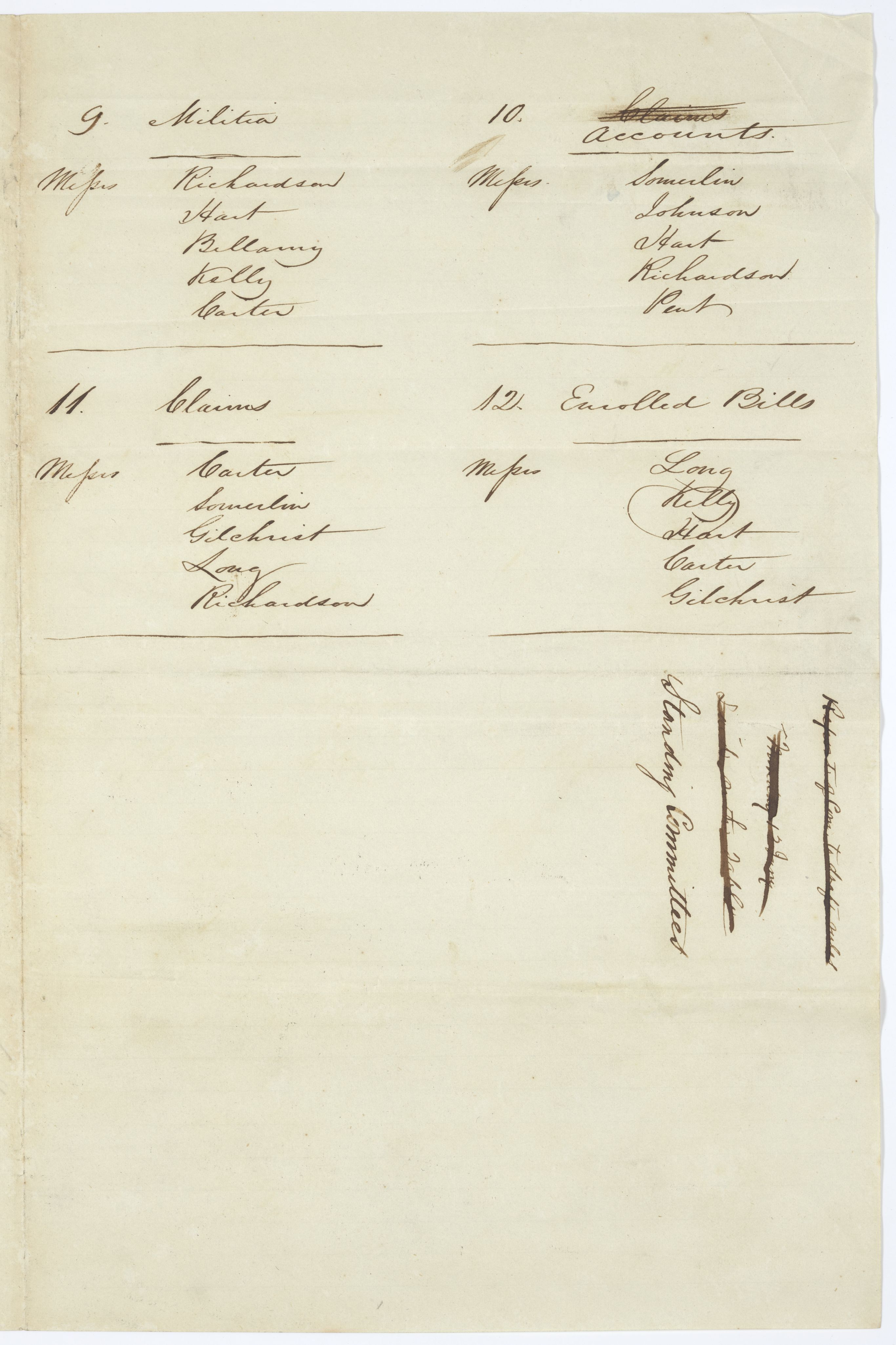 Florida Memory • Standing Committees of the Territorial Legislative ...