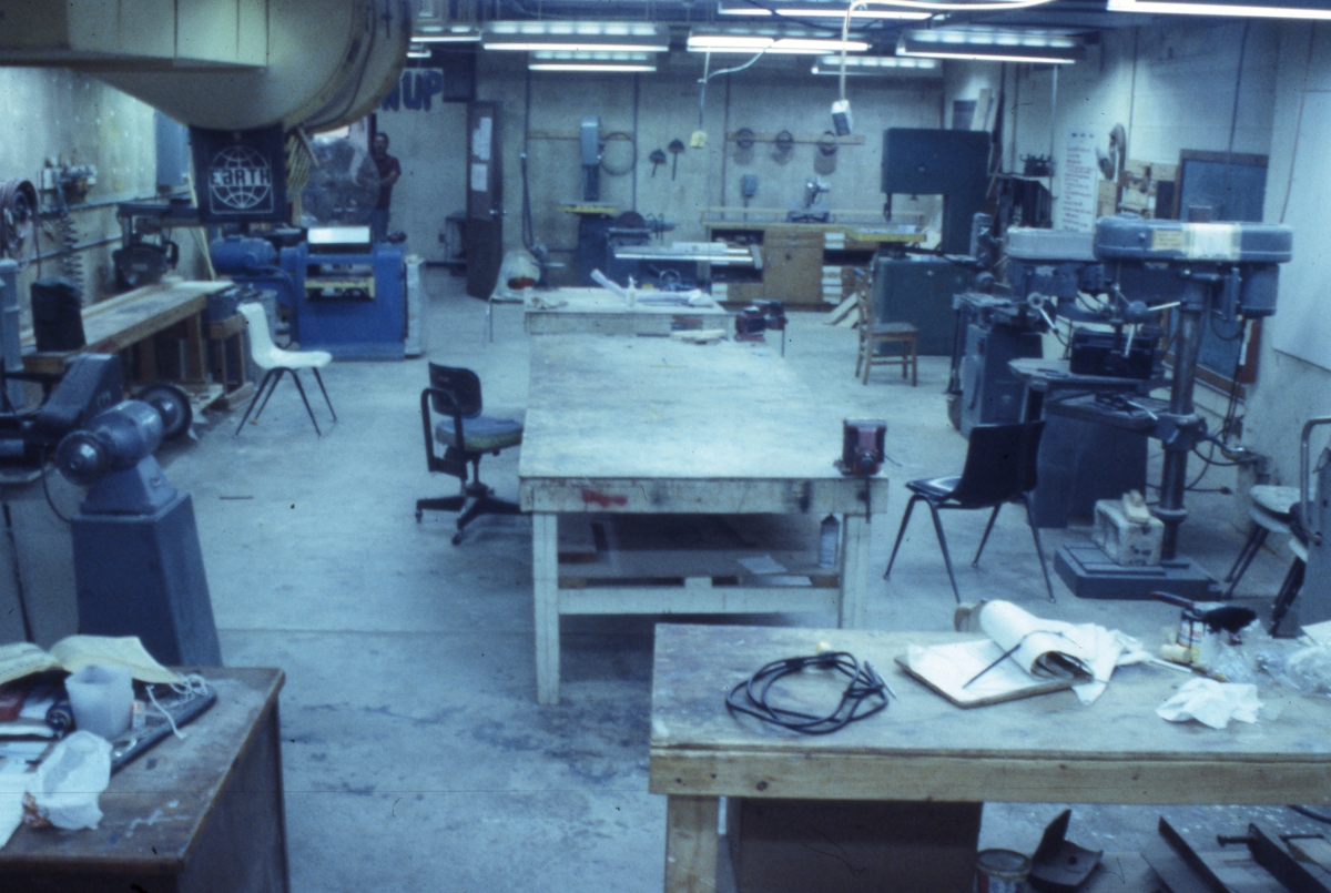 Florida Memory • Interior view of the FSU sculpture lab in Tallahassee.