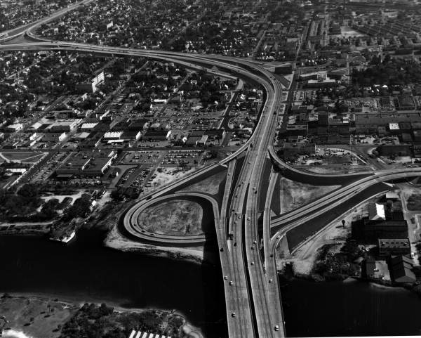 Florida Memory • Aerial view of the Tampa Expressway - Tampa, Florida.