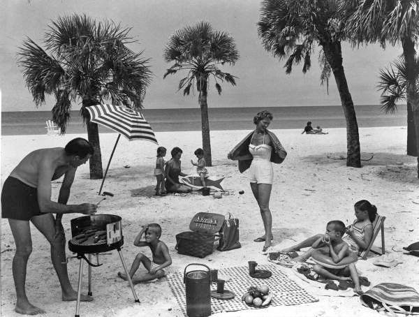 Florida Memory • Family of Adrian and Phyllis Swain having a picnic ...