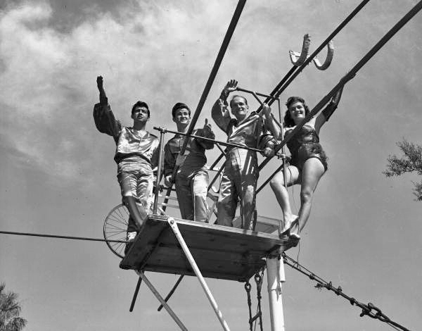 Florida Memory • View showing members of the Flying Wallendas daredevil ...