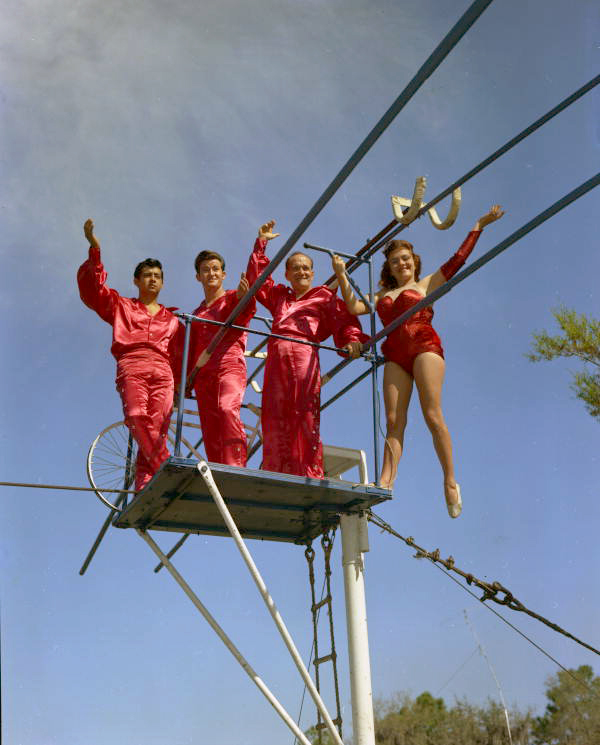 Florida Memory • Flying Wallendas daredevil circus act in Sarasota ...
