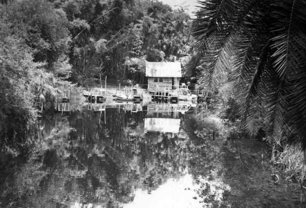 Florida Memory • Koreshan Unity boathouse.