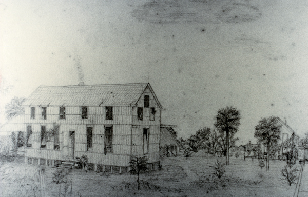 Florida Memory • Pencil drawing showing an early Koreshan Unity ...