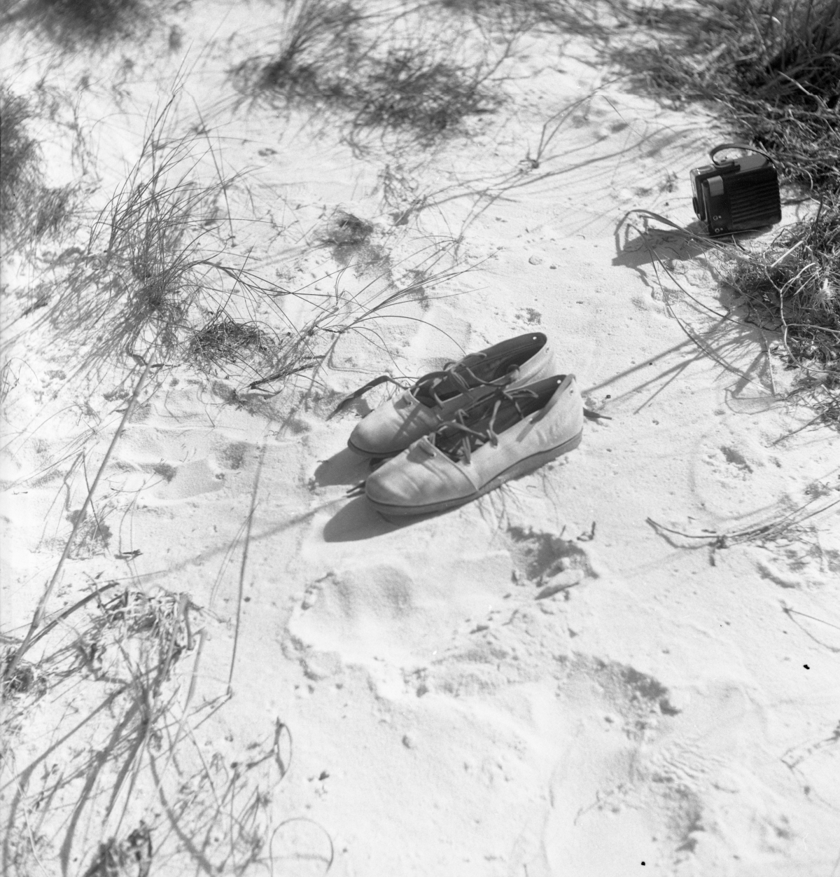 Florida Memory • Close-up view showing shoes and Kodak Brownie Hawkeye ...