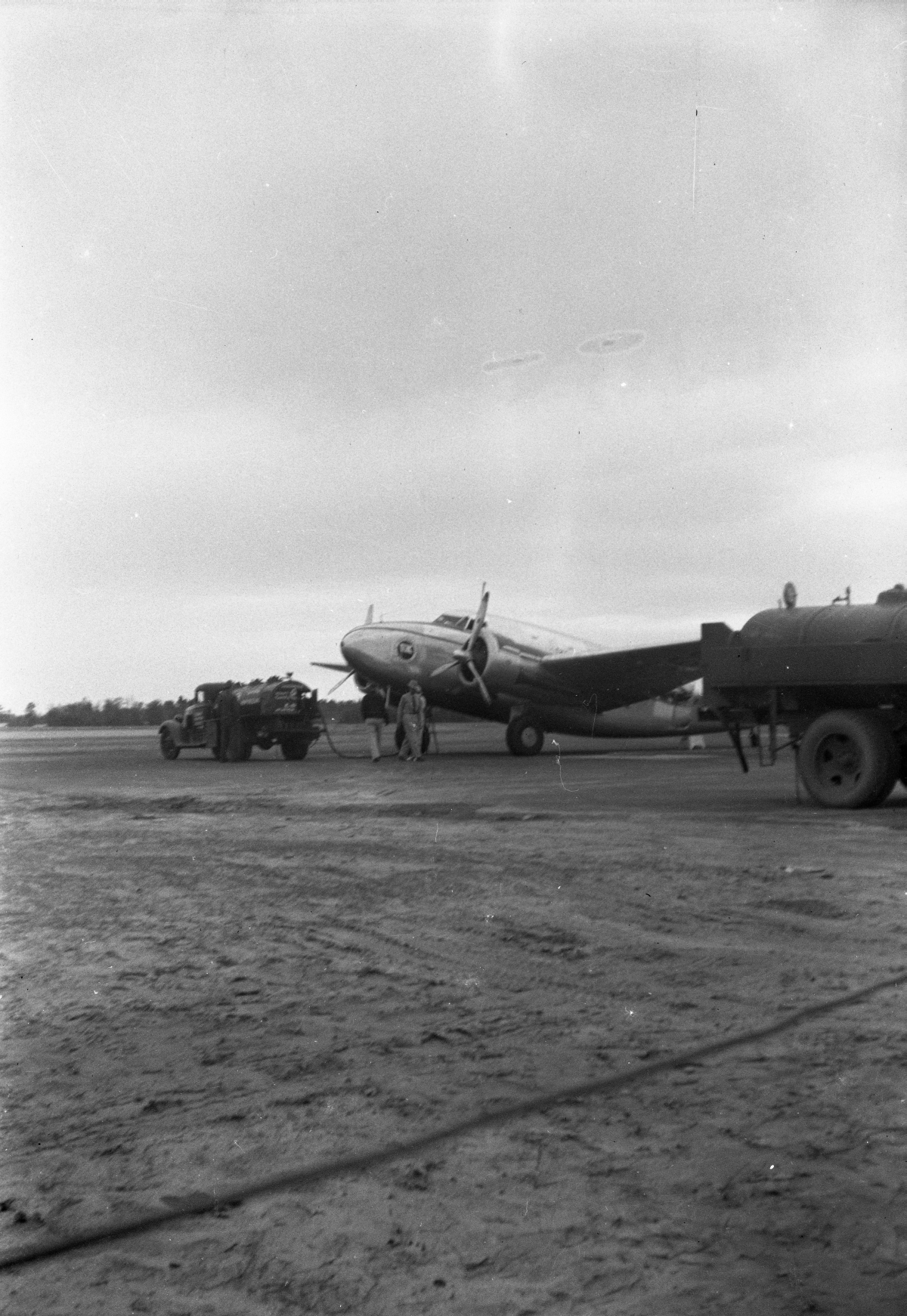 Florida Memory • Plane being refueled at Dale Mabry Field in Tallahassee.
