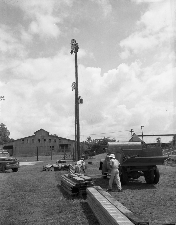 Florida Memory • Construction on military parade grounds.