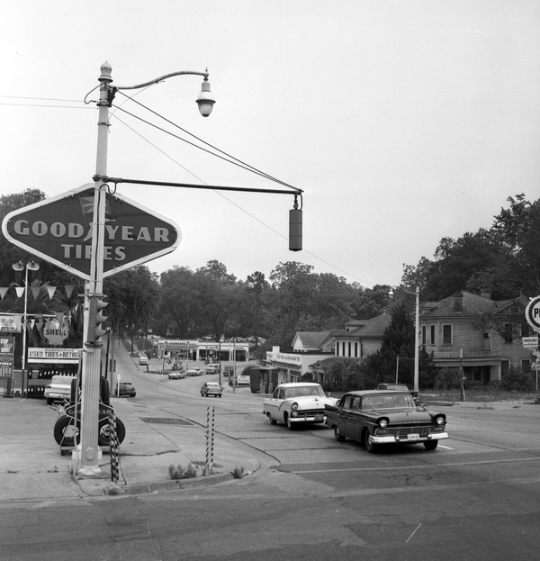 Florida Memory • Looking north on Monroe St. from the corner of Brevard ...