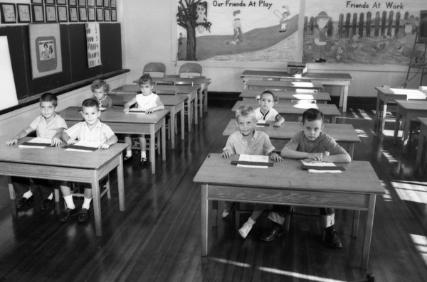 Florida Memory • Sealey Elementary students taking exams on their first ...