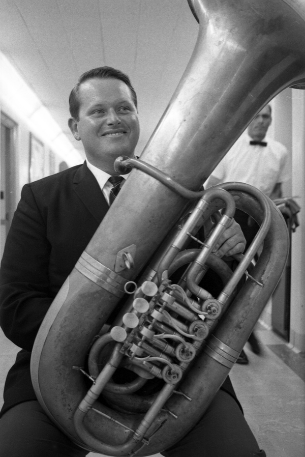 Florida Memory • Portrait of tubist Fred Hollis in Tallahassee.