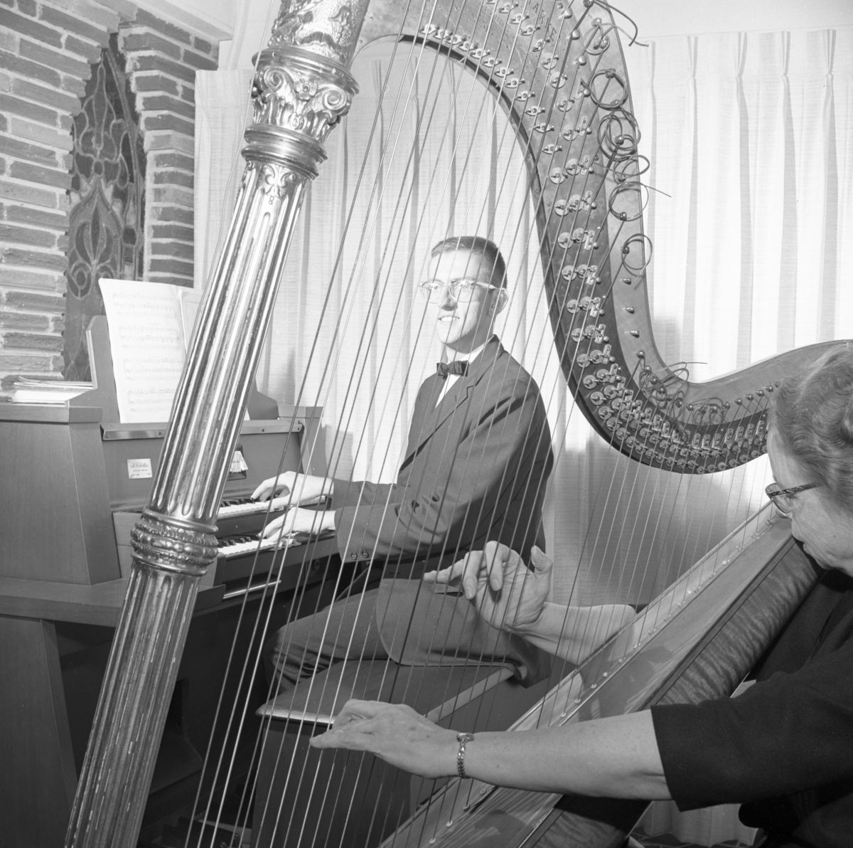Florida Memory • Organist Linton E. Powell being accompanied by Dr ...