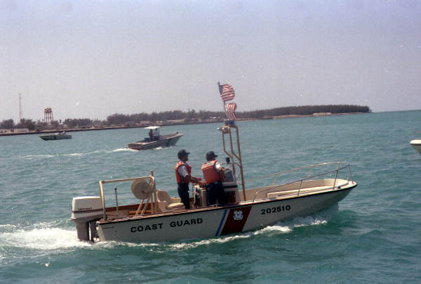 Florida Memory • Coast Guard boat on safety patrol during annual Key ...