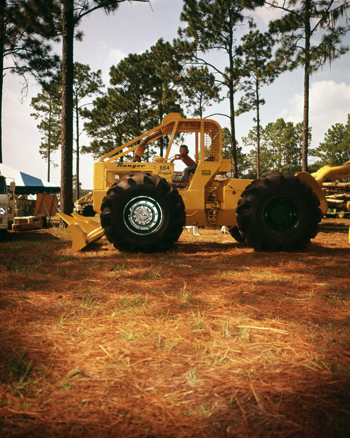 Florida Memory • Grapple skidder logging machine at the Florida Forest ...