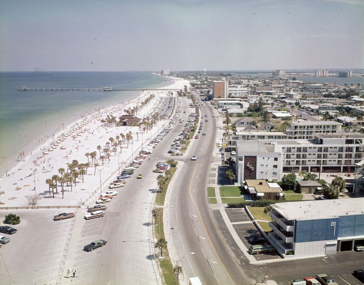 Florida Memory • Aerial view looking north along Gulfview Blvd. at ...