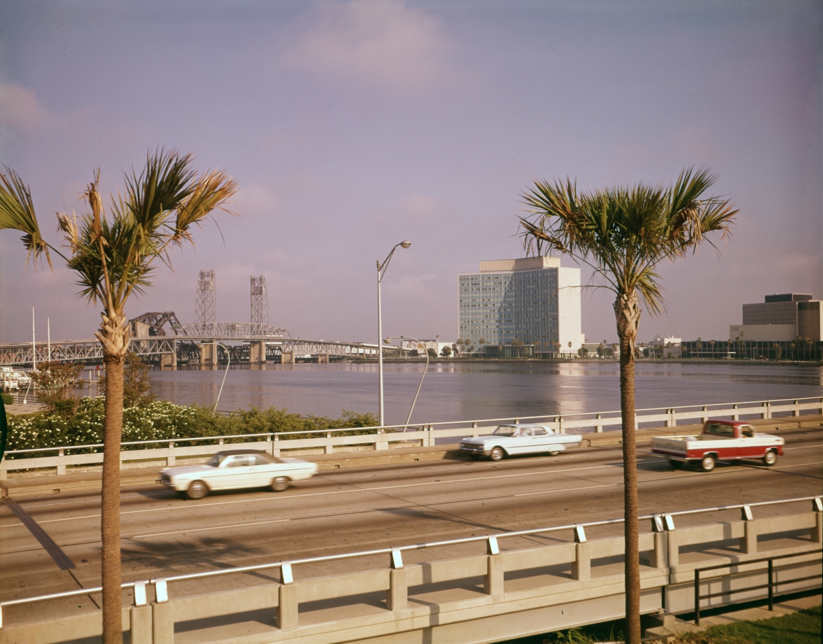 Florida Memory • Distant view showing the Seaboard Coast Line building ...