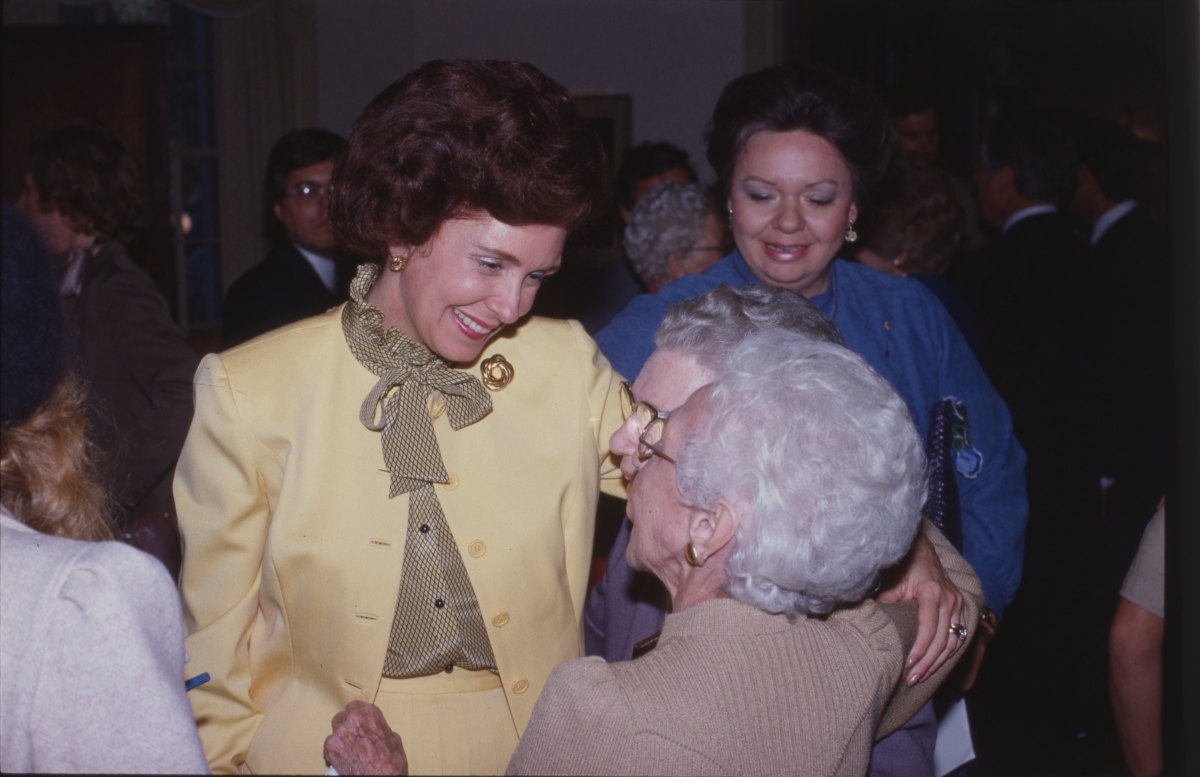 Florida Memory • Florida First Lady Adele Graham with visitors at the ...