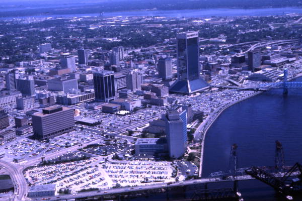 Aerial View Downtown Jacksonville