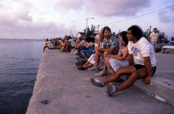 Florida Memory • Crowd watching sunset during celebration at Mallory ...