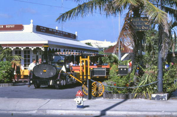 Florida Memory • Conch Tour Train at the depot on Duval St. in Key West.