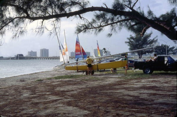 Florida Memory • Catamarans on Virginia Key beach.