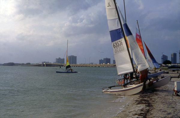 Florida Memory • Catamarans on Virginia Key beach.