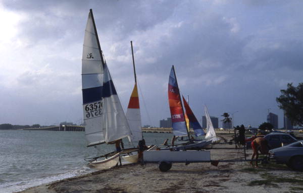 Florida Memory • Catamarans on Virginia Key beach.