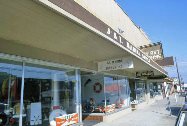 Florida Memory • Close-up view of the J & L Marine Supply store at 1107 ...