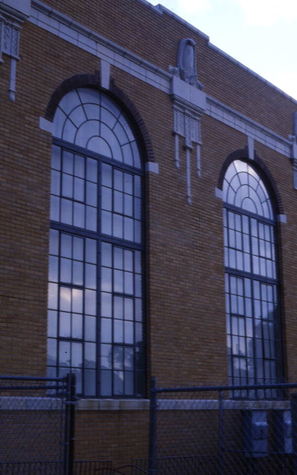 Florida Memory • Close-up view showing windows of the Howard Jr. High ...