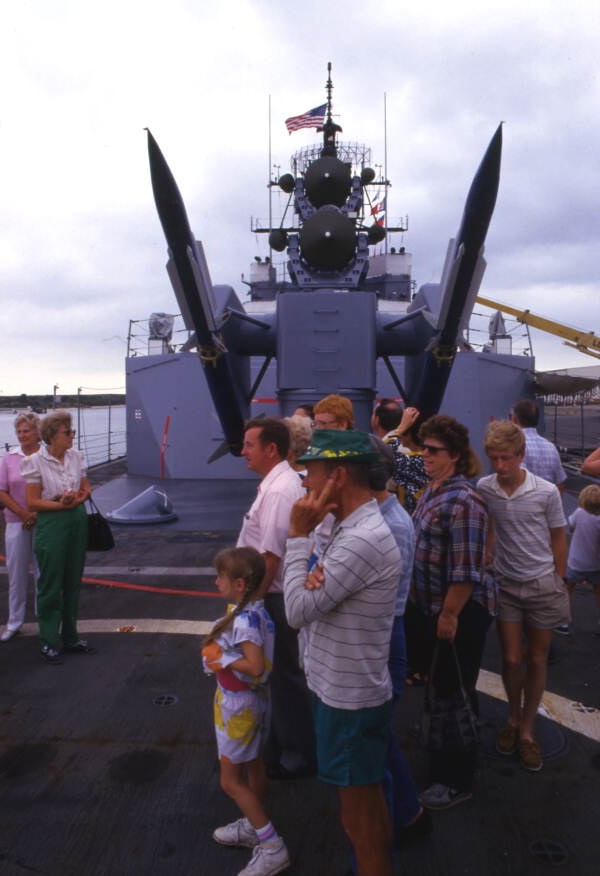 Florida Memory • Visitors aboard the U.S.S. William V. Pratt during ...