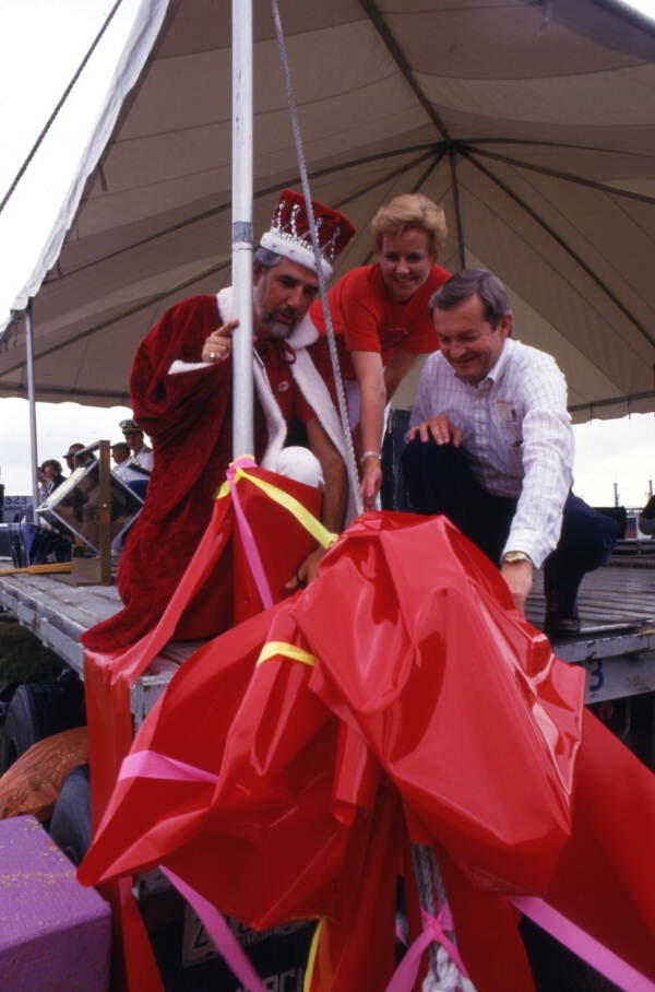 Florida Memory • SeaFest king shown during the seafood festival at Port ...