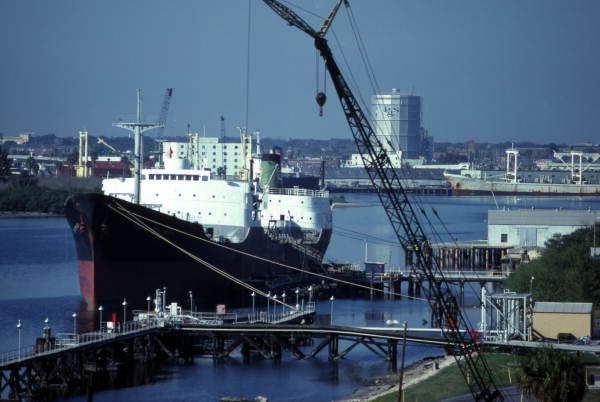 Florida Memory • Cargo ship docked at Port Tampa.